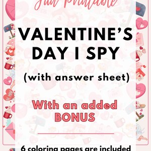 I Spy Valentine's Day Book for Kids , I Spy Valentine Printable ...
