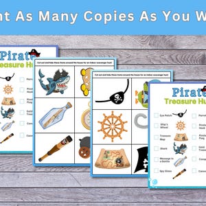Pirate Treasure Hunt, Scavenger Hunt for Kids, Pirate Birthday Party ...