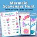 Mermaid Scavenger Hunt, Printable Treasure Hunt for Kids, Fun Birthday ...