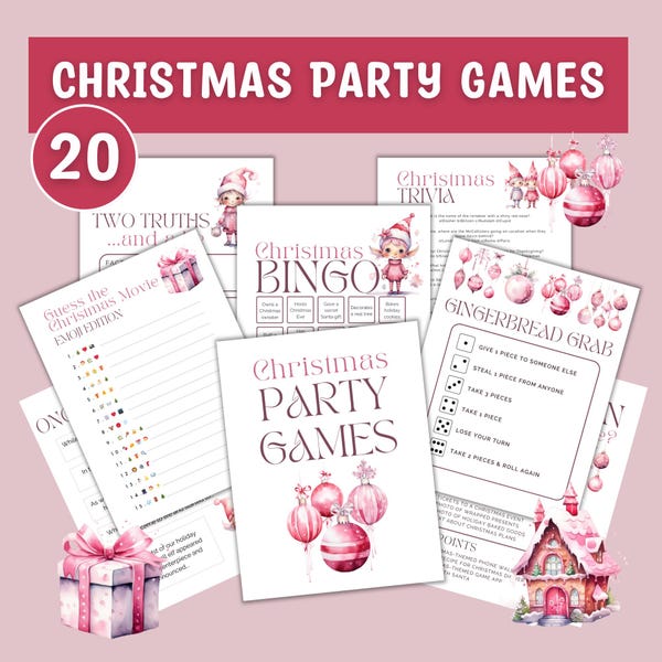 Printable Christmas Games Bundle, Christmas Games Printable, Christmas ...