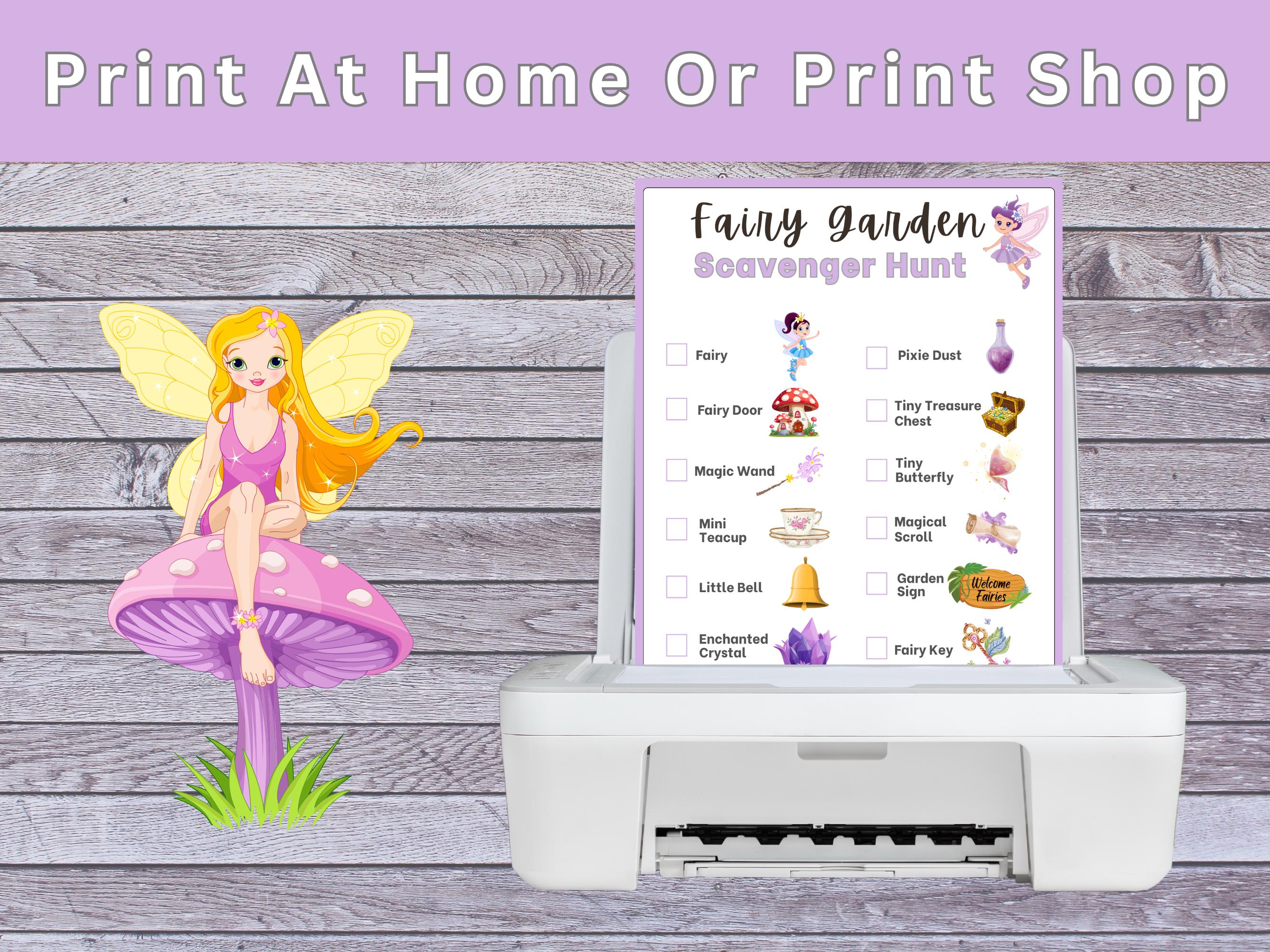 Fairy Birthday Scavenger Hunt for Kids Indoor, Printable Fairy Party ...