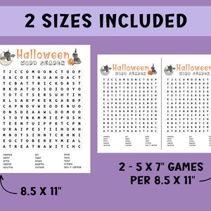 Halloween Word Search Puzzle: Printable Party Game (PDF) - Etsy