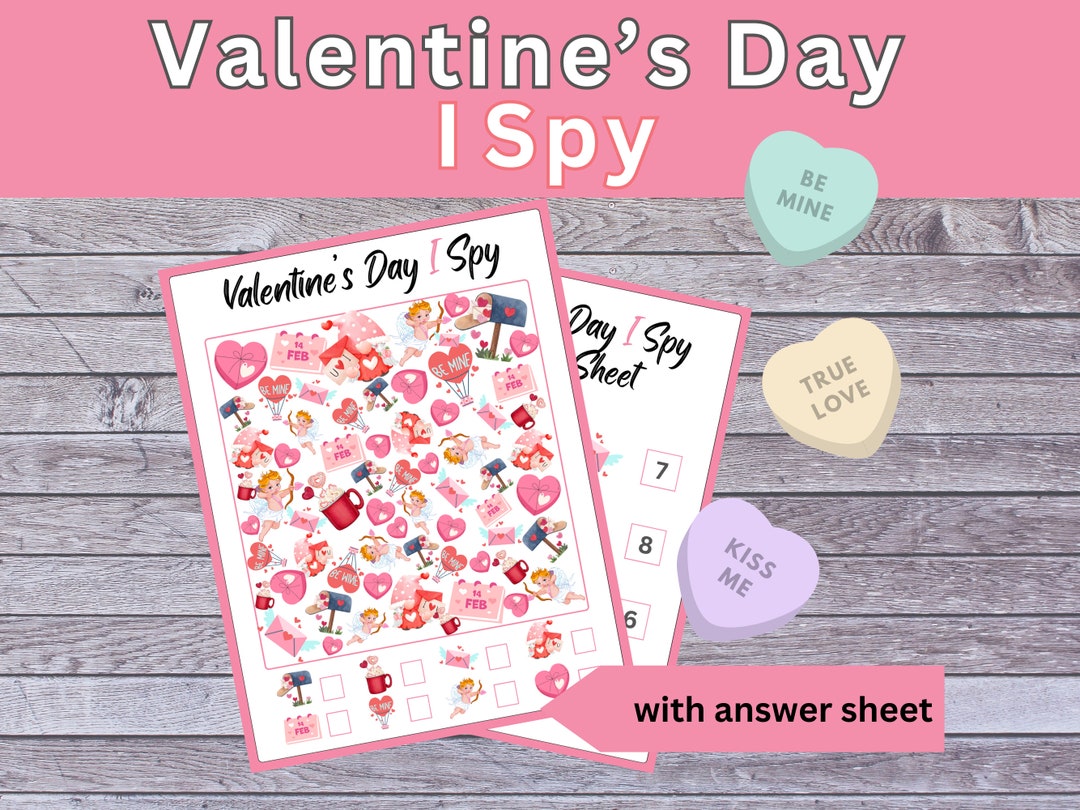 I Spy Valentine's Day Book for Kids , I Spy Valentine Printable ...