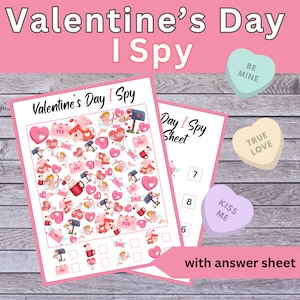 I Spy Valentine's Day Book for Kids , I Spy Valentine Printable ...