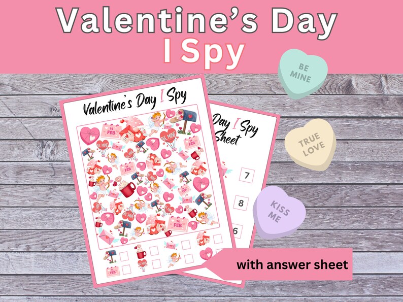 I Spy Valentine's Day Book for Kids , I Spy Valentine Printable ...