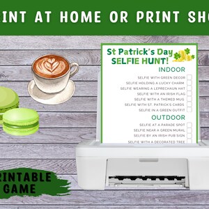 St Patricks Day Selfie Scavenger Hunt, St Patricks Party Games, Photo ...