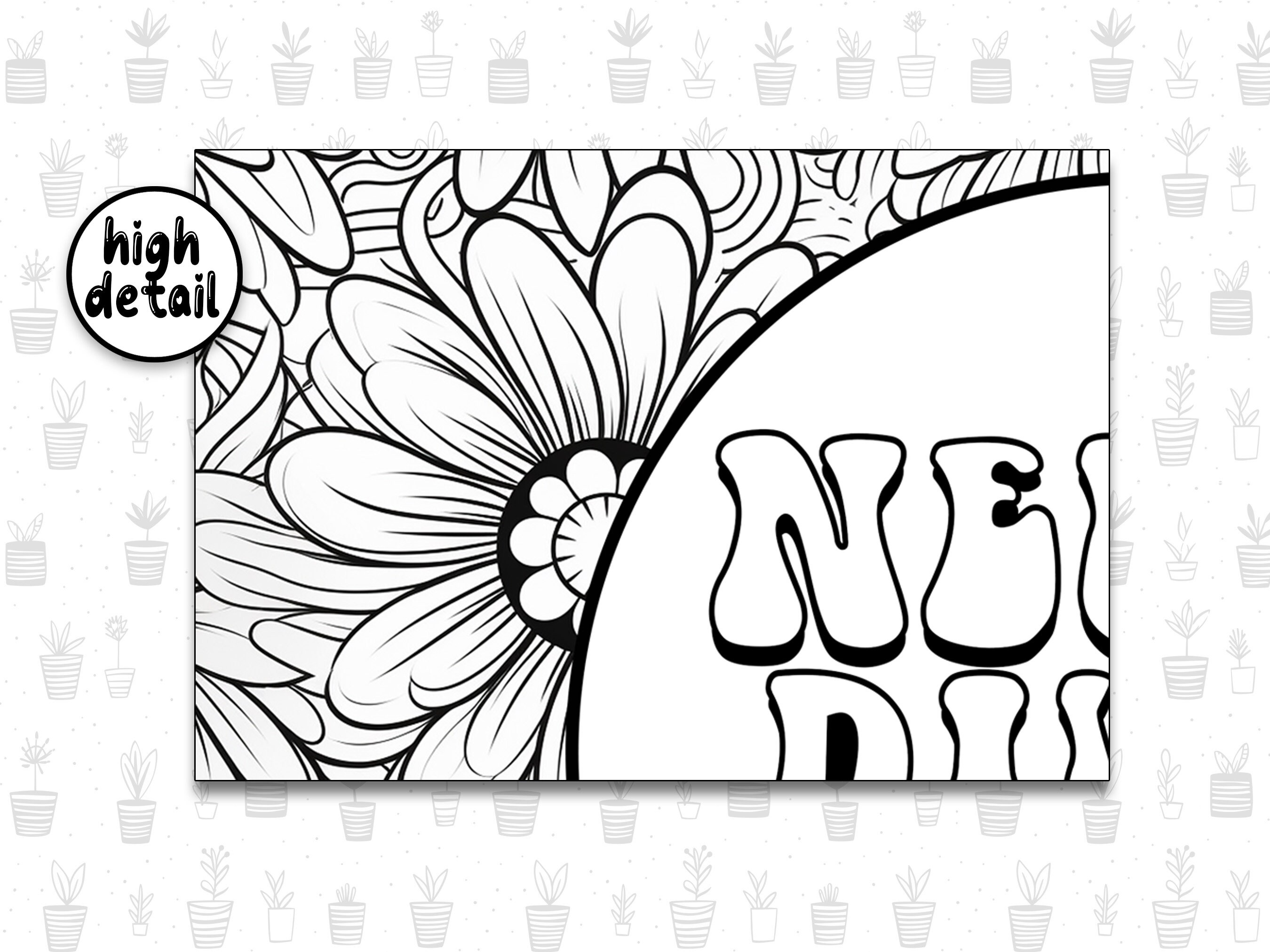 Neurodivergent Colouring Page / Instant Download / DIY Art - Etsy