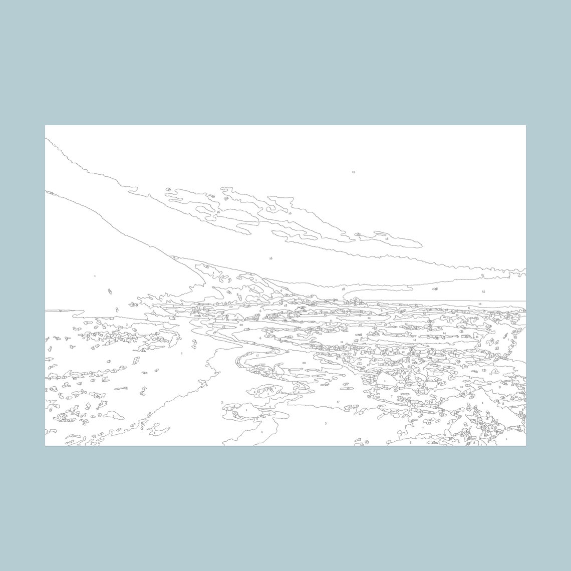 Colour By Numbers Beach Scenery / Printable Beach Painting / - Etsy.de