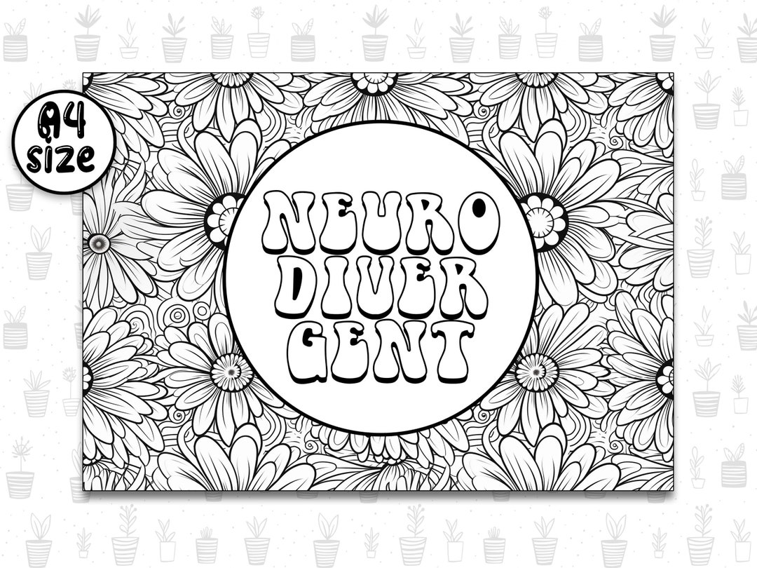 Neurodivergent Colouring Page / Instant Download / DIY Art - Etsy