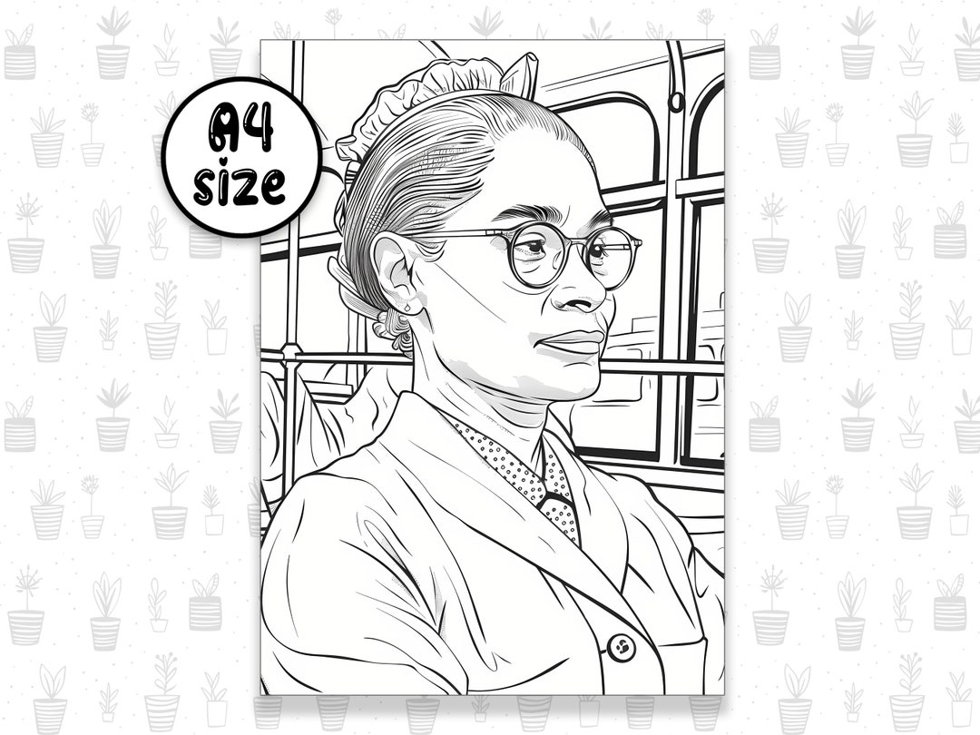 Rosa Parks Colouring Page / Digital File / PDF / Instant Download - Etsy