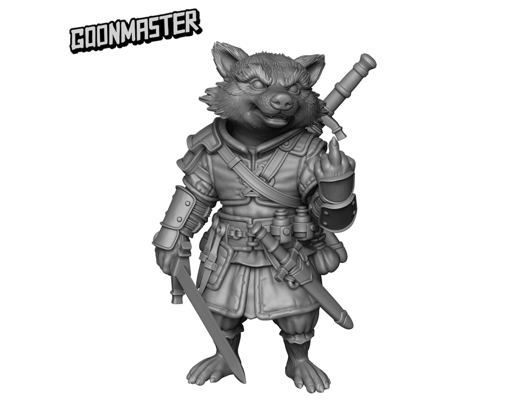 Raccoon Rogue #1 | Sculpt by Goonmaster | Fantasy Tabletop RPG ...