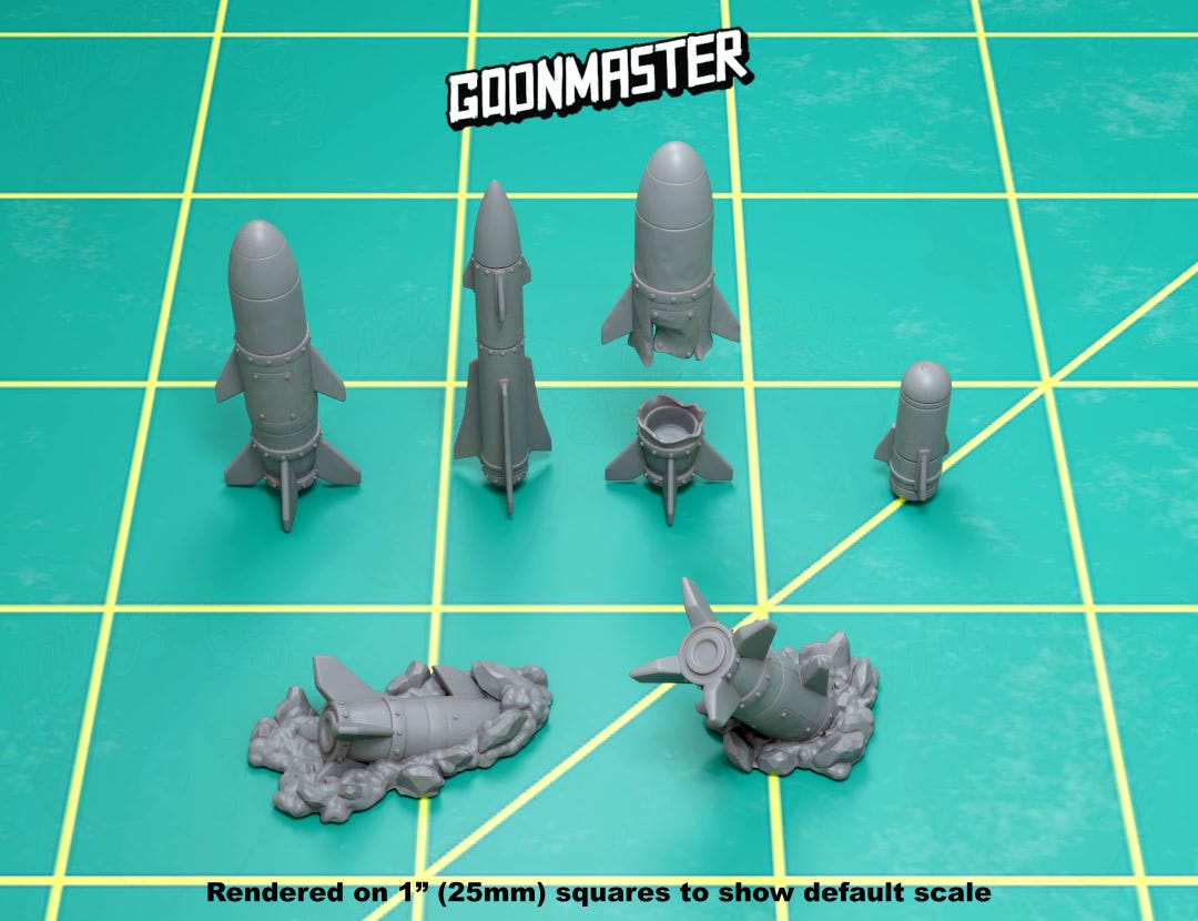 Base Bits - Missiles and Rockets (7 Bit Pack) | Sculpts by Goonmaster ...