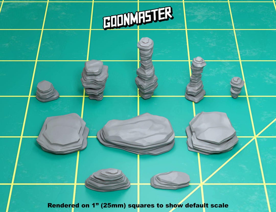 Base Bits - Desert Rocks (10 Bit Pack) | Sculpts by Goonmaster | 32mm ...