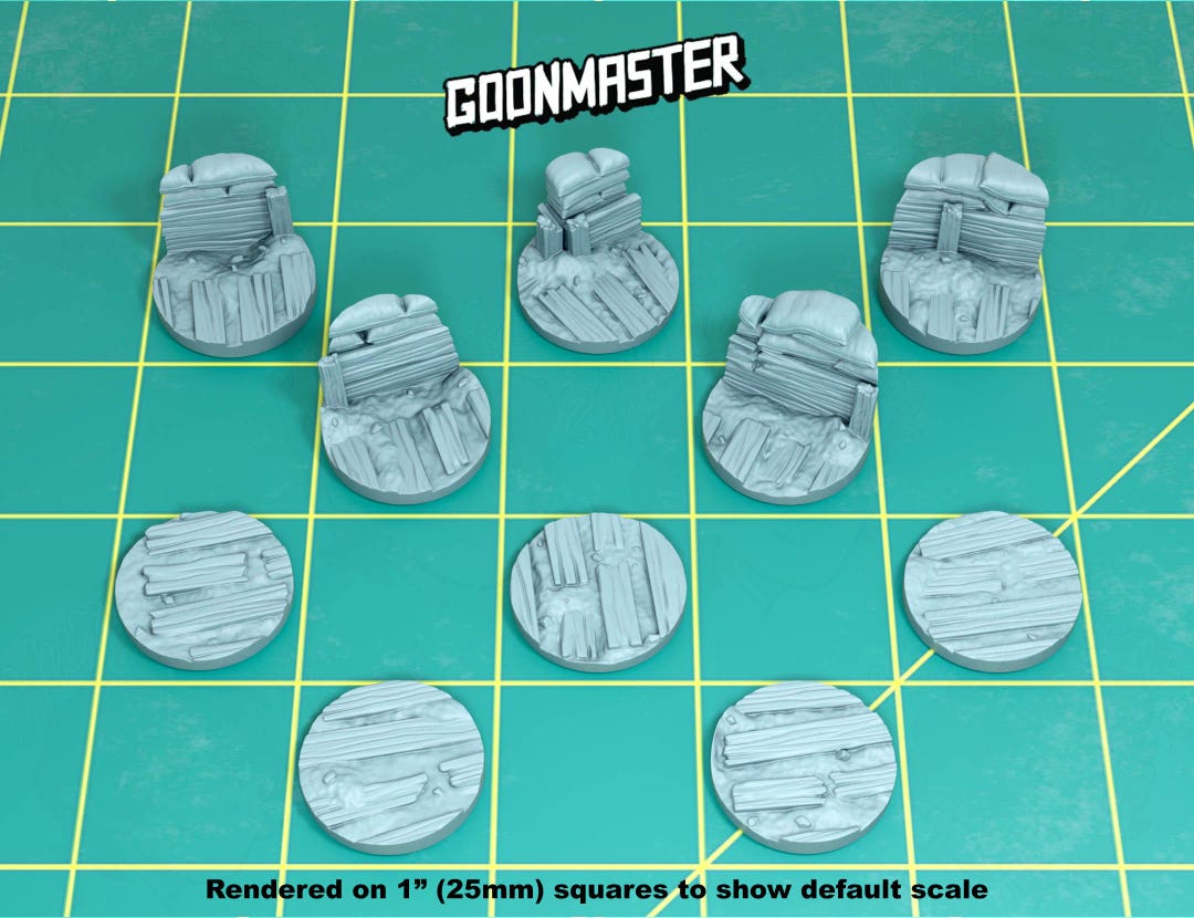 Trench Toppers for 25mm Plastic Bases (set of 10) | Sculpts by ...