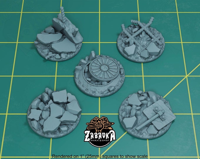 BASES - Destroyed CITY Themed Bases for Wargames and Tabletop ...