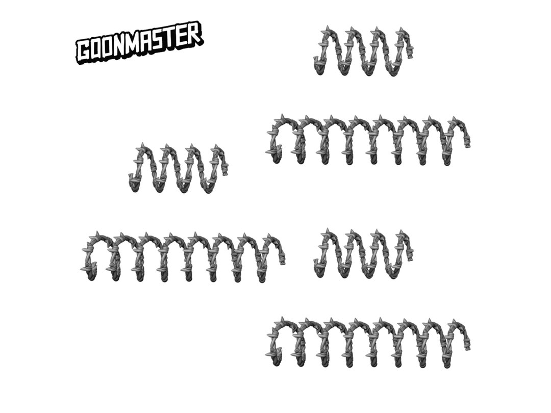 Base Bits Barbed Wire 6 Bit Pack Sculpts by Goonmaster Sci-fi Tabletop ...