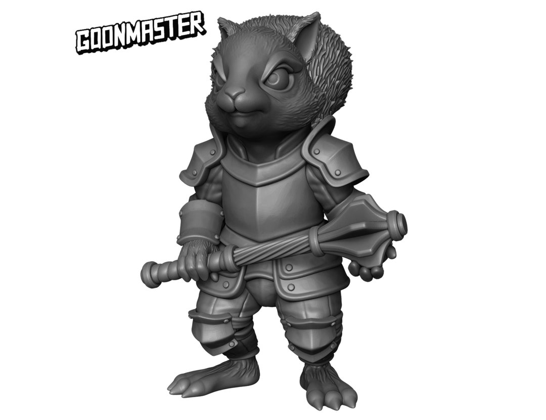 Squirrel Knight Miniature 2 Sculpt by Goonmaster Fantasy Tabletop RPG ...
