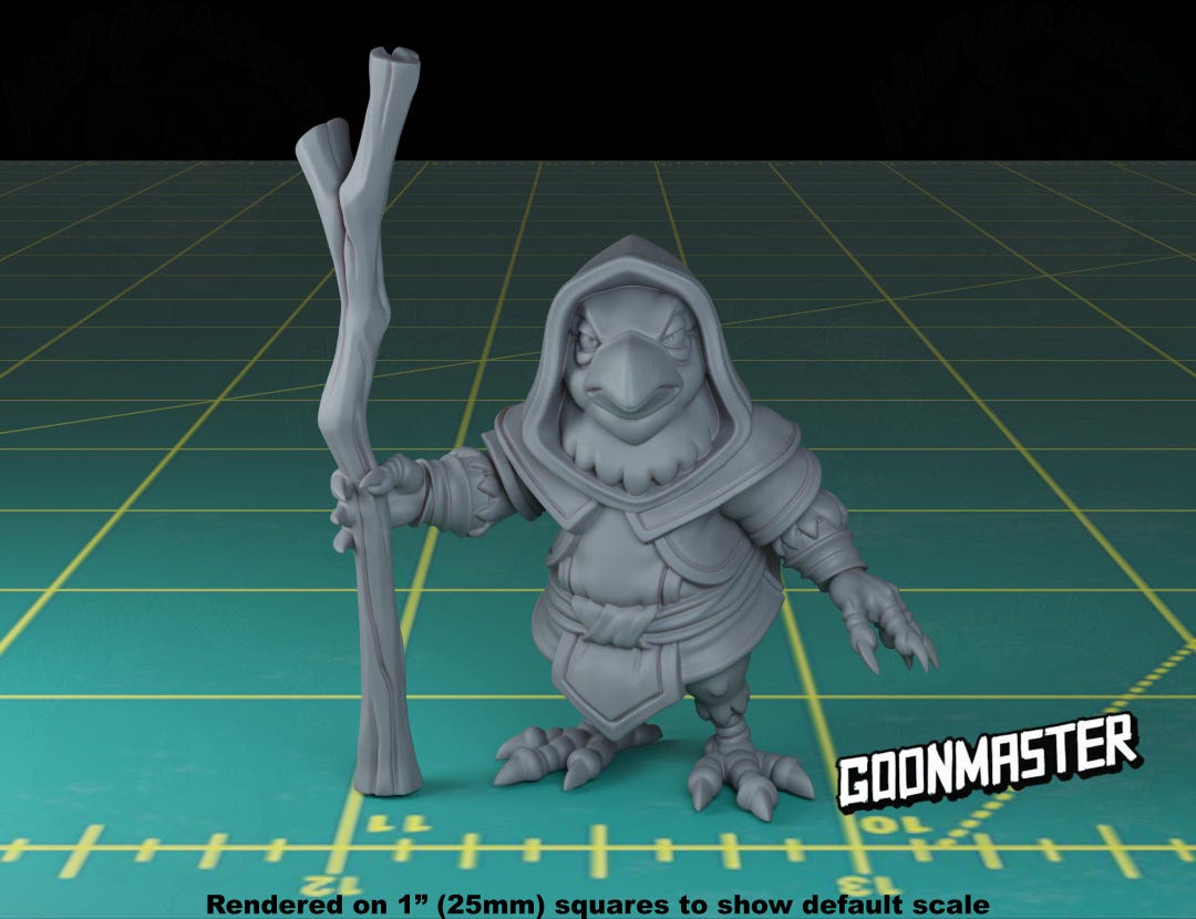 Kenku Crow Spellcaster With Staff | Sculpt by Goonmaster | Fantasy ...