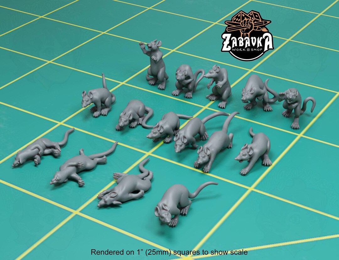 Rats (15 Bit Pack) | Sculpts by Zabavka Workshop | 28mm Scale | Sci-fi ...