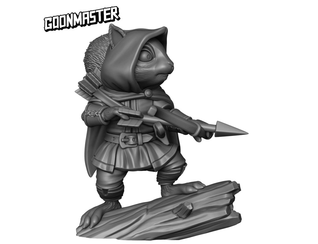 Squirrel Archer Miniature 1 Sculpt by Goonmaster Fantasy - Etsy