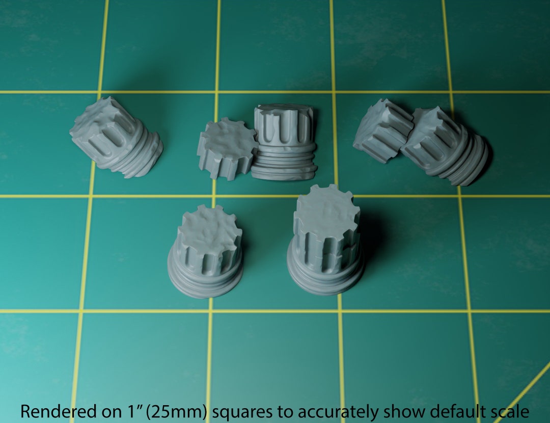 Base Bits Ruined Pillars 5 Bit Pack Sculpts by Goonmaster Sci-fi ...