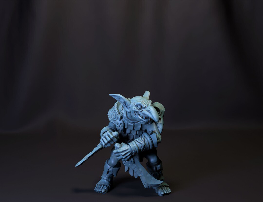 Faldorn Goblin 5B rogue With Daggers Sculpt by Artisan Guild Fantasy ...
