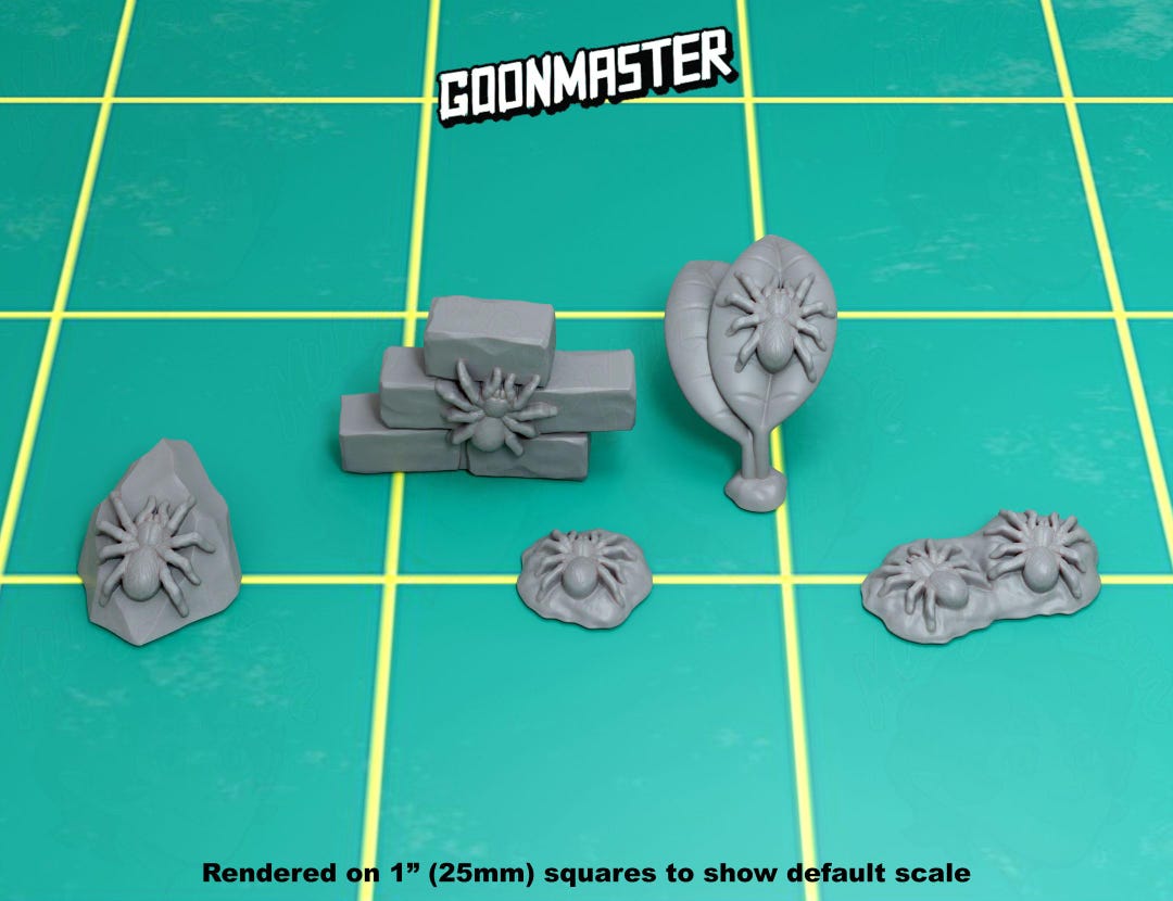 Base Bits - Spiders (5 Bit Pack) | Sculpts by Goonmaster | 32mm Scale ...
