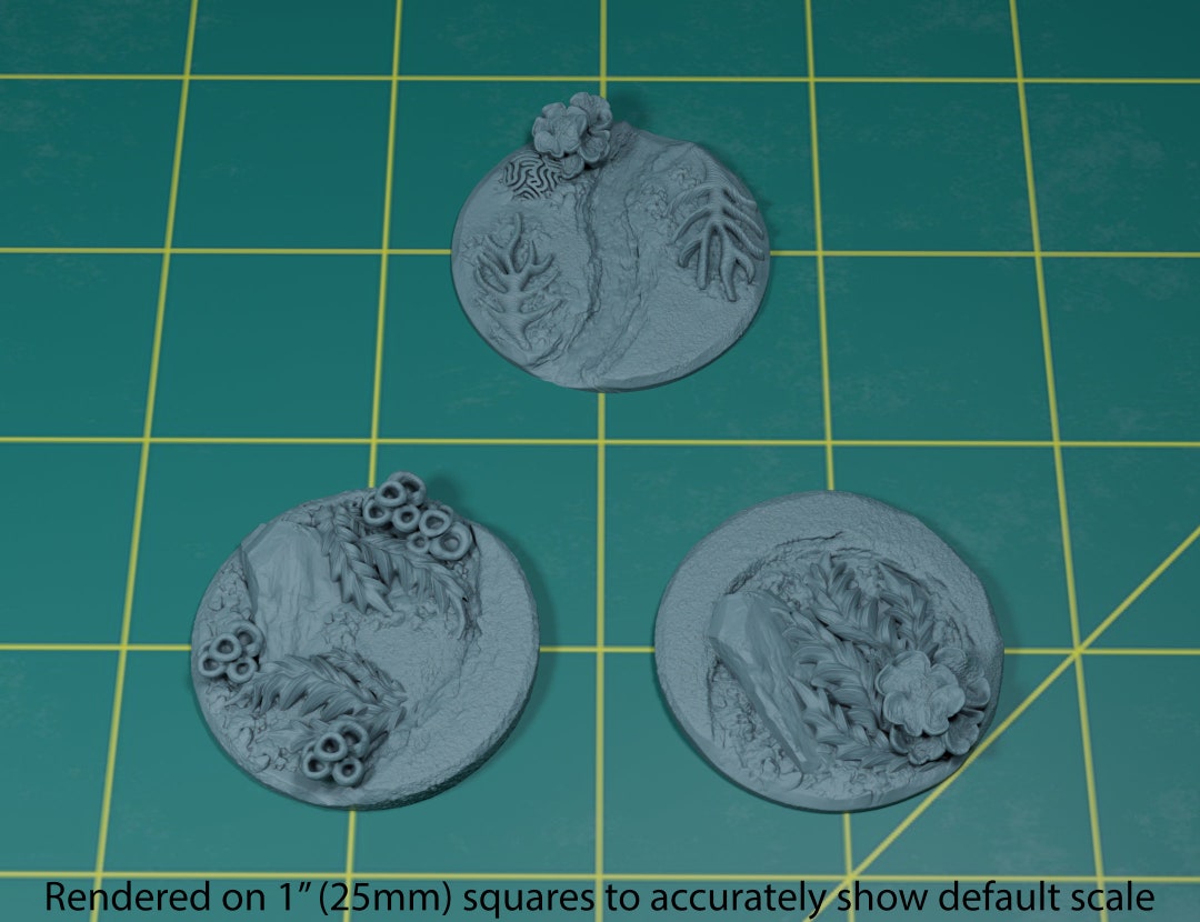 40mm Ocean Floor Base Toppers set of 3 Sculpts by Zabavka Workshop ...