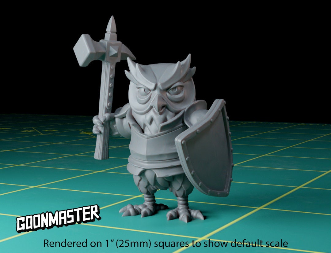 Owlfolk Armored Knight With Hammer | Sculpt by Goonmaster | Fantasy ...
