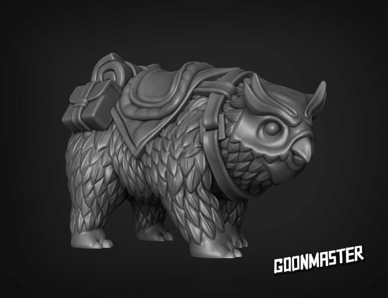Owlbear Mount Sculpt by Goonmaster Fantasy Tabletop RPG - Etsy