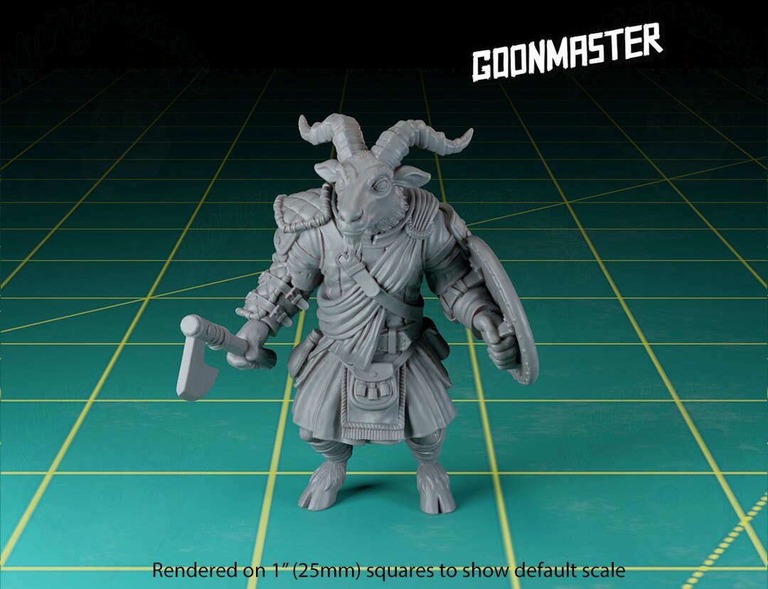Goat Fighter With Axe Miniature #5 | Sculpt by Goonmaster | Fantasy ...