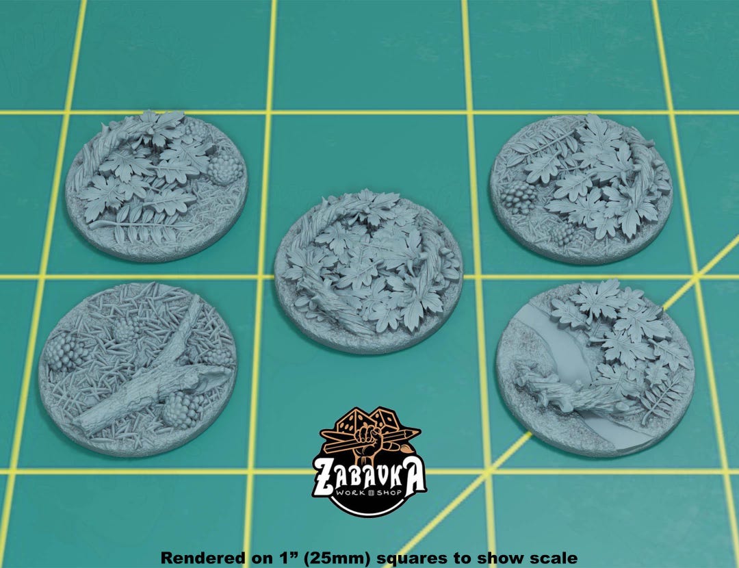Forest 25mm Base Toppers (set of 5) | Sculpts by Zabavka Workshop ...