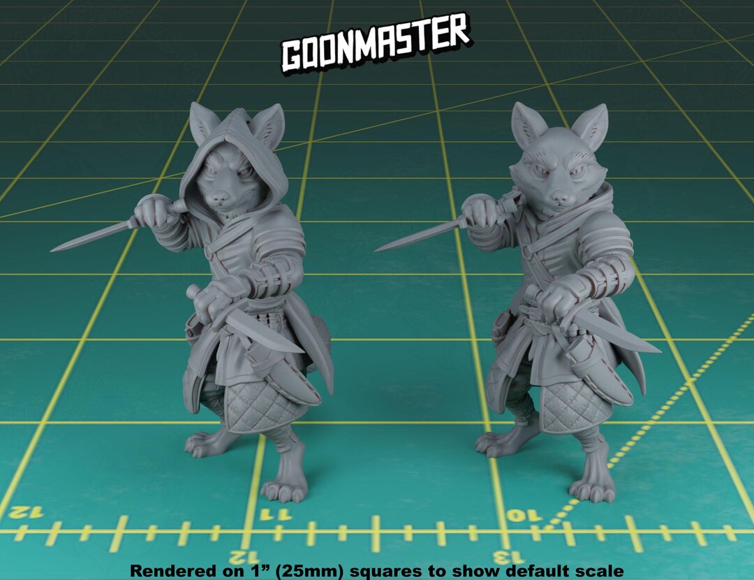 Red Fox Assassin Miniature #3 (hood up or Down) | Sculpt by Goonmaster ...