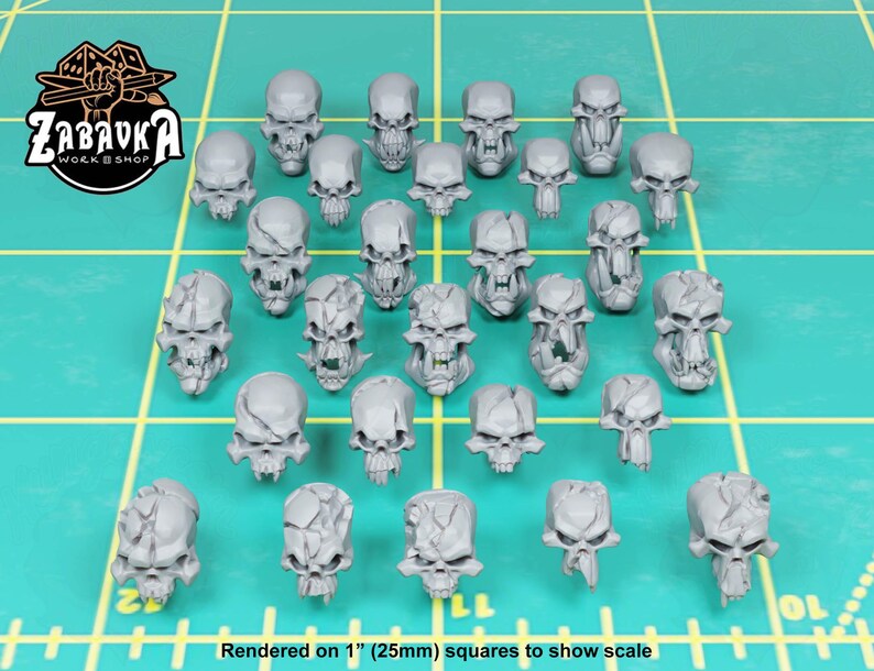 Ork Skulls (27 Bit Pack) | Sculpts by Zabavka Workshop | 28mm Scale ...