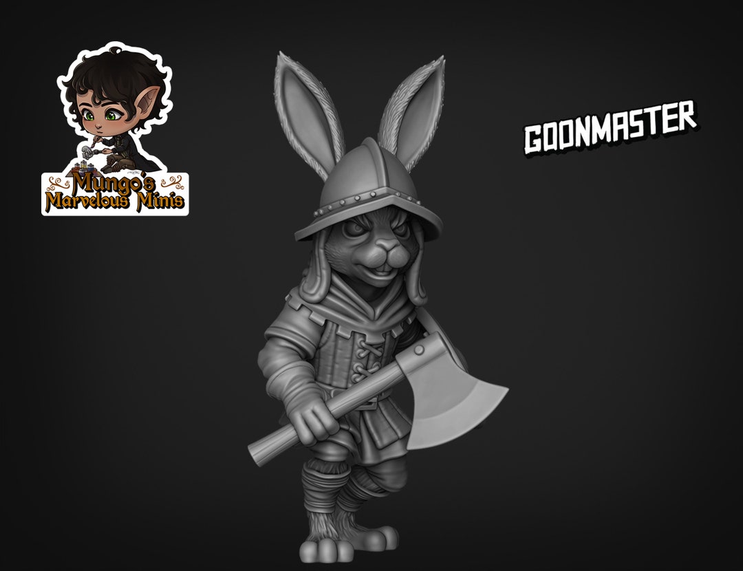 Rabbitfolk Harengon Axe Soldier 2 Sculpt by Goonmaster Fantasy Tabletop ...