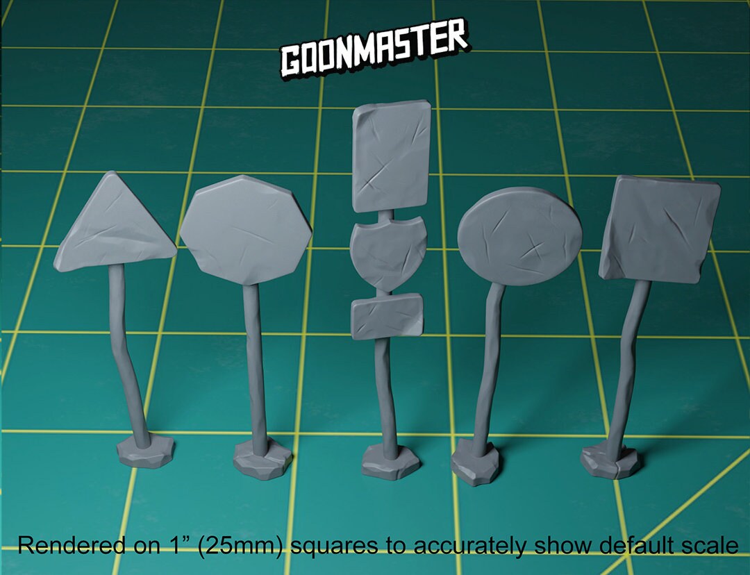Base Bits - Street Signs (5 Bit Pack) | Sculpts by Goonmaster | 32mm ...