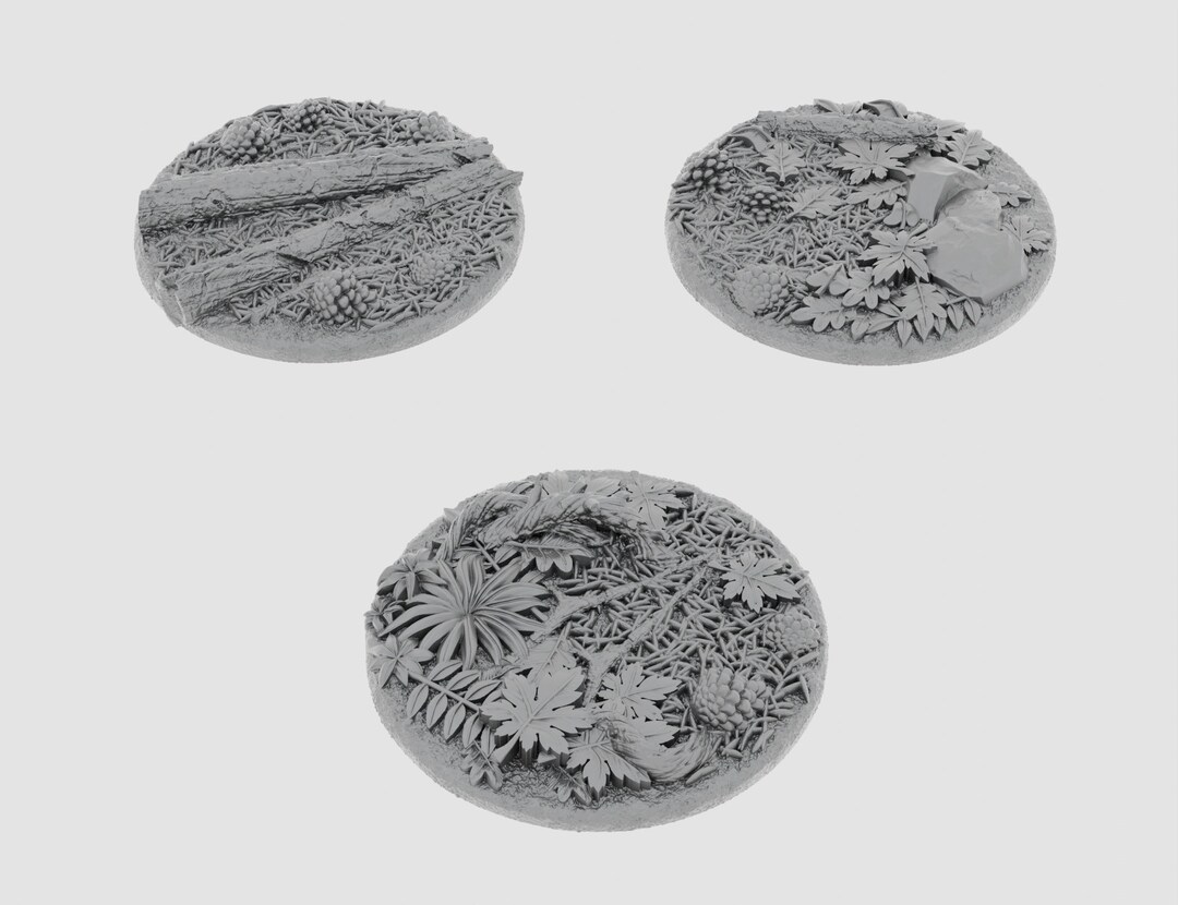 40mm Forest Base Toppers set of 3 Sculpts by Zabavka Workshop Tabletop ...