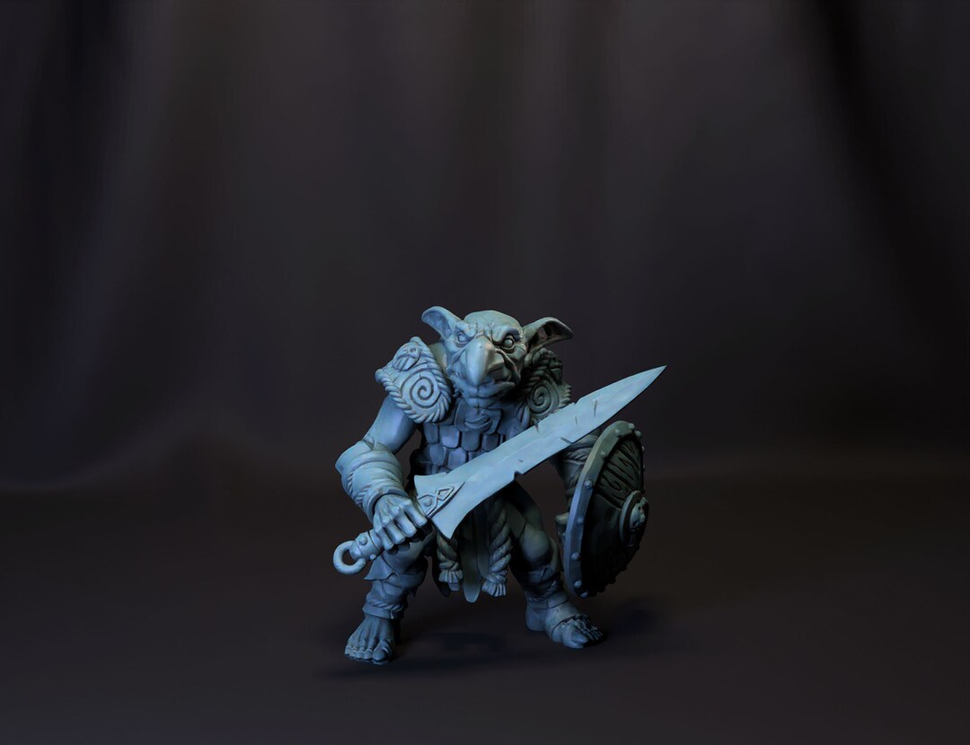 Faldorn Goblin 4B with Sword and Shield Sculpt by Artisan Guild Fantasy ...