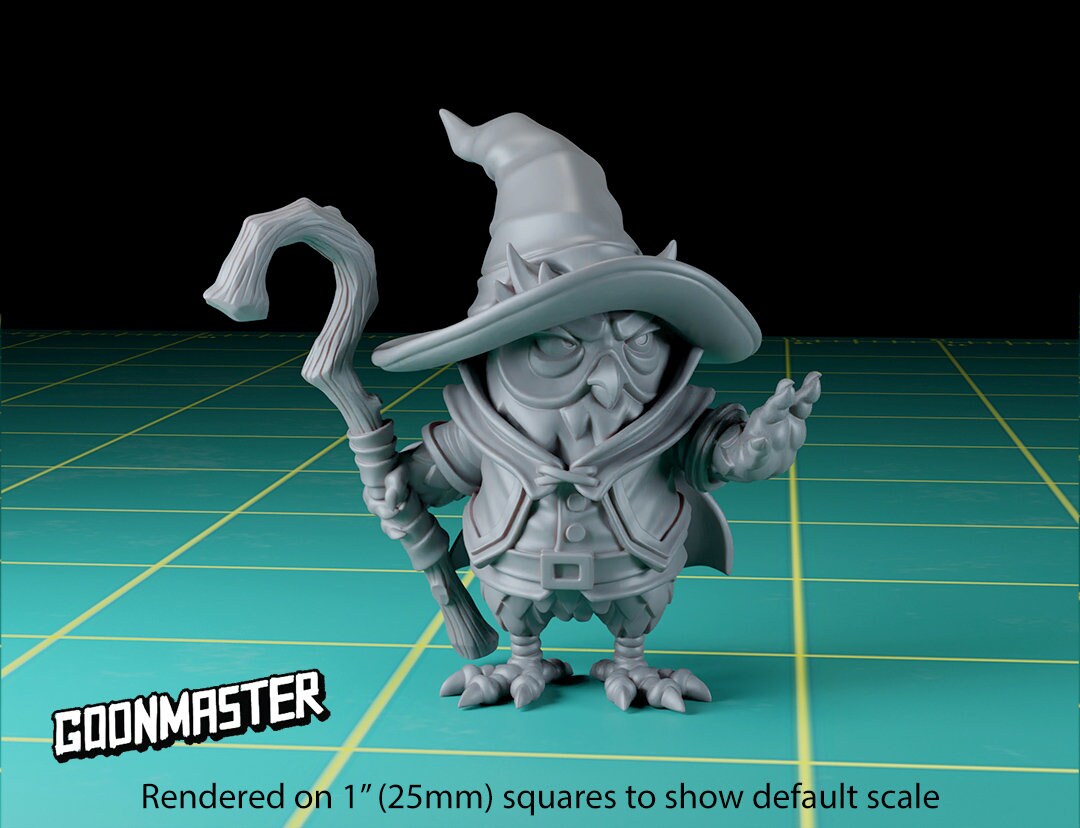 Owlfolk Wizard With Hat and Staff | Sculpt by Goonmaster | Fantasy ...