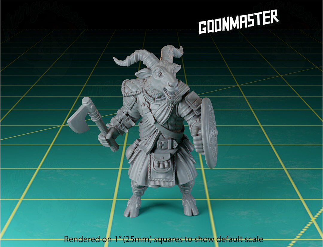 Goat Fighter With Axe Miniature #1 | Sculpt by Goonmaster | Fantasy ...
