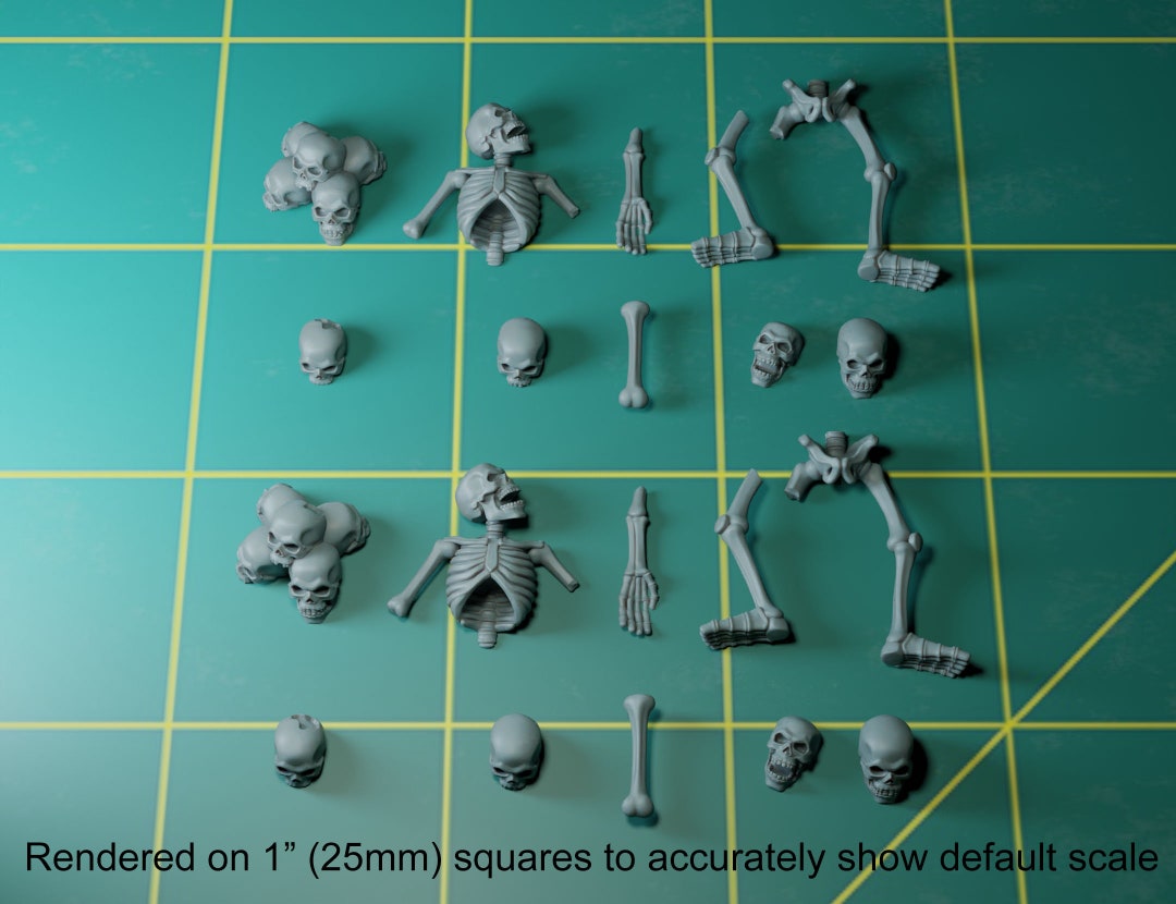 Base Bits Skeletal/skeleton Remains 20 Bit Pack Sculpts by Goonmaster ...