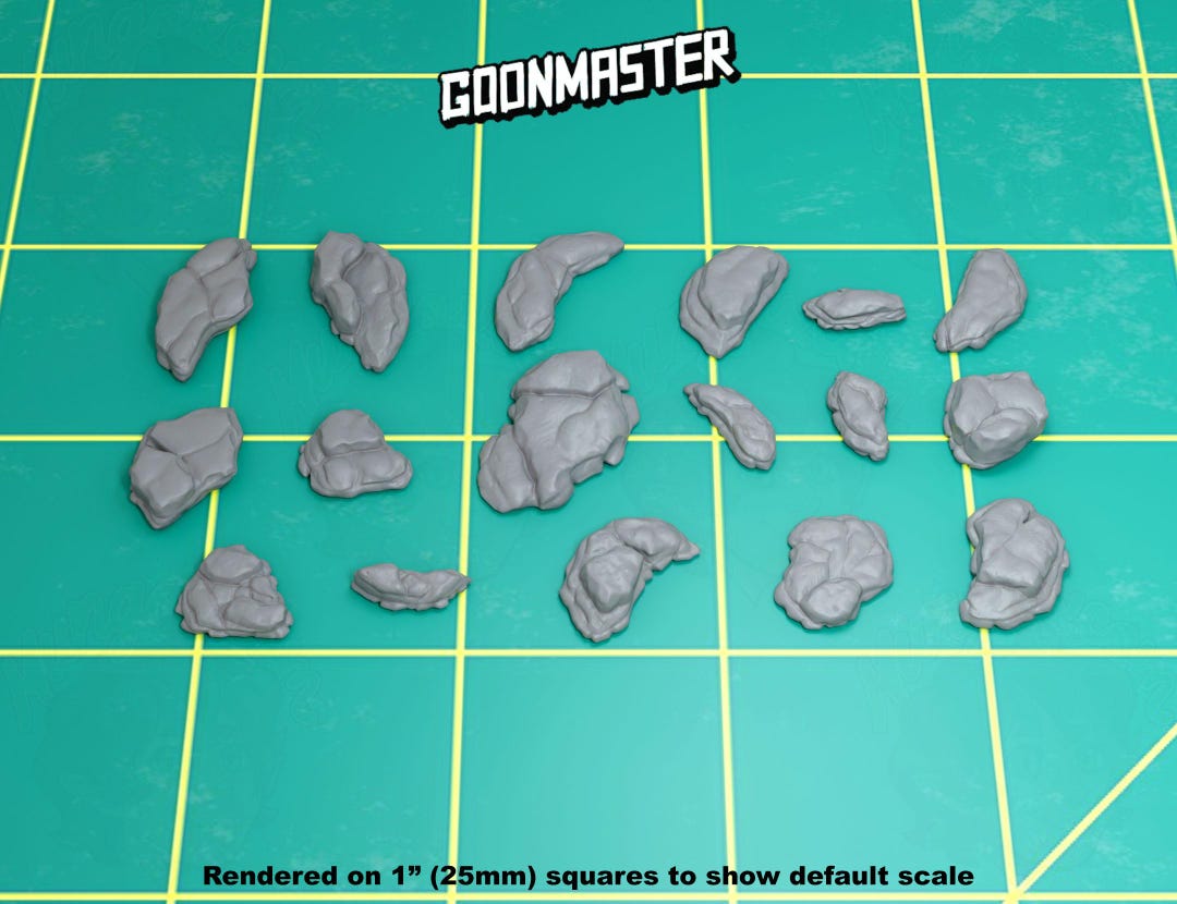 Base Bits - Rounded Rocks (17 Bit Pack) | Sculpts by Goonmaster | 32mm ...