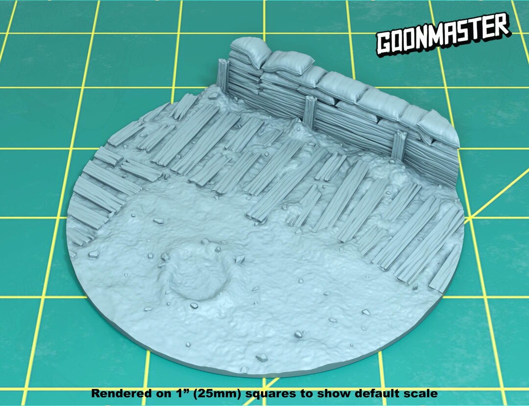 Trench Topper for 100mm Plastic Base | Sculpts by Goonmaster | Tabletop ...