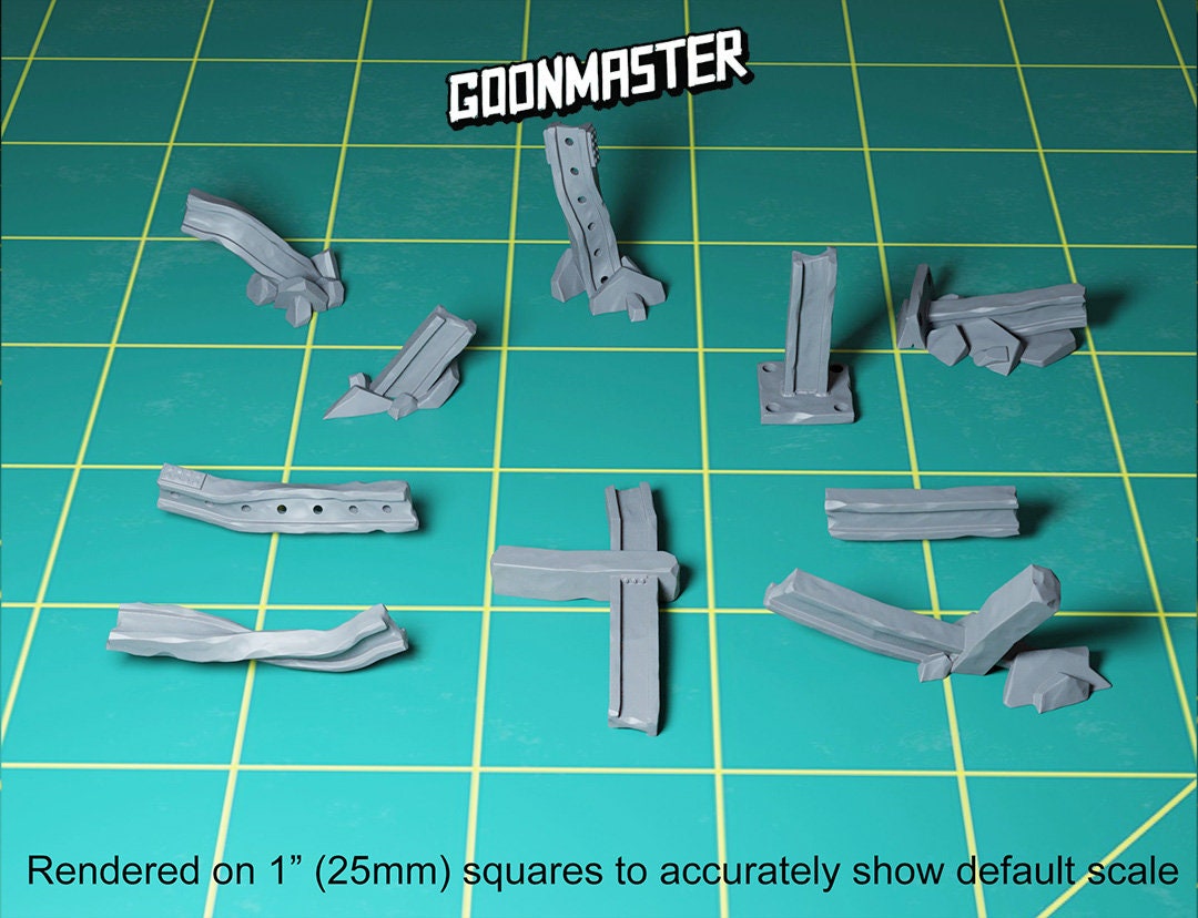 Base Bits - Steel Girders (10 Bit Pack) | Sculpts by Goonmaster | 32mm ...