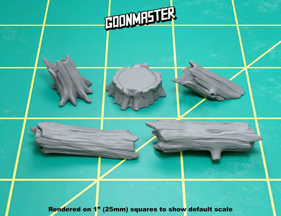 Base Bits - Logs and Stumps (5 Bit Pack) | Sculpts by Goonmaster | 32mm ...