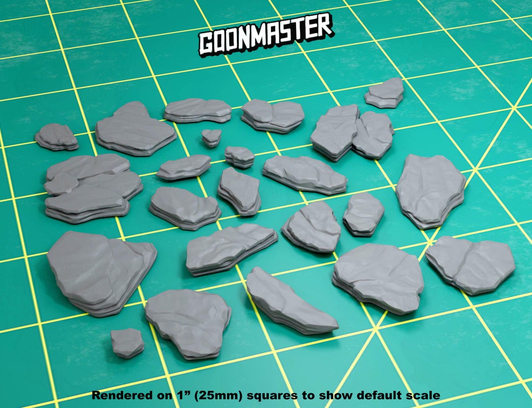 Base Bits - Slate Rock (23 Bit Pack) | Sculpts by Goonmaster | 32mm ...