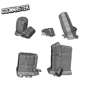 Base Bits - Building Ruins (5 Bit Pack) | Sculpts by Goonmaster | 32mm ...