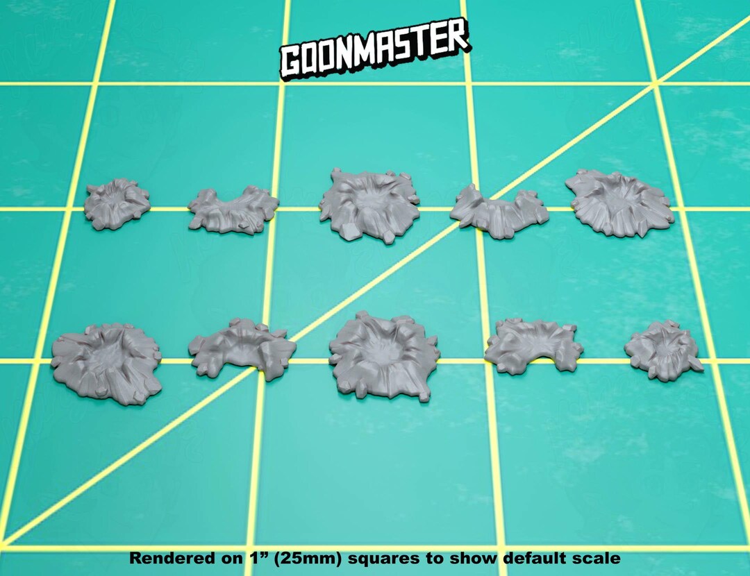 Base Bits Impact Craters 10 Bit Pack Sculpts by Goonmaster Sci-fi ...