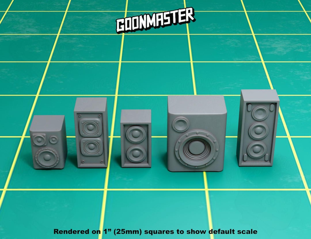 Base Bits - Speakers (5 Bit Pack) | Sculpts by Goonmaster | 32mm Scale | Sci-fi & Fantasy ...