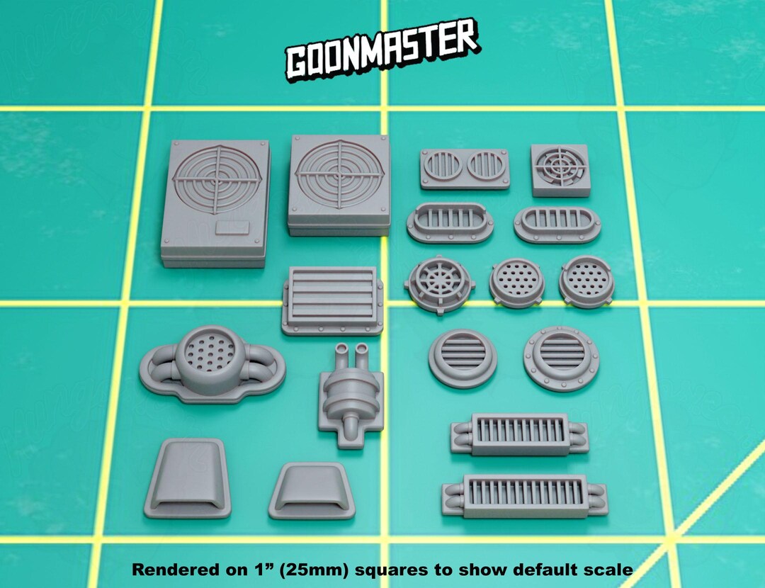Base Bits - Vents (18 Bit Pack) | Sculpts by Goonmaster | 32mm Scale ...